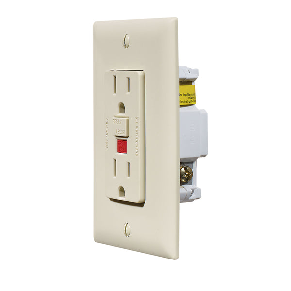RV Designer S801 Dual AC GFCI Outlet with Cover-Plate - White - Hilltop ...