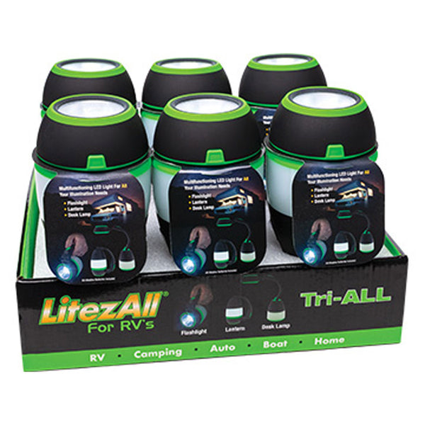 LitezALL KIT-TRI Tri-All Lantern Flashlight and Desk Lamp - Pack of 6 ...